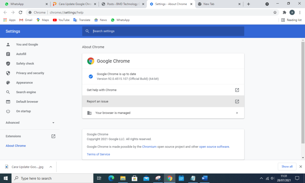 Cara Update Chrome Dengan Mudah Di Windows 10