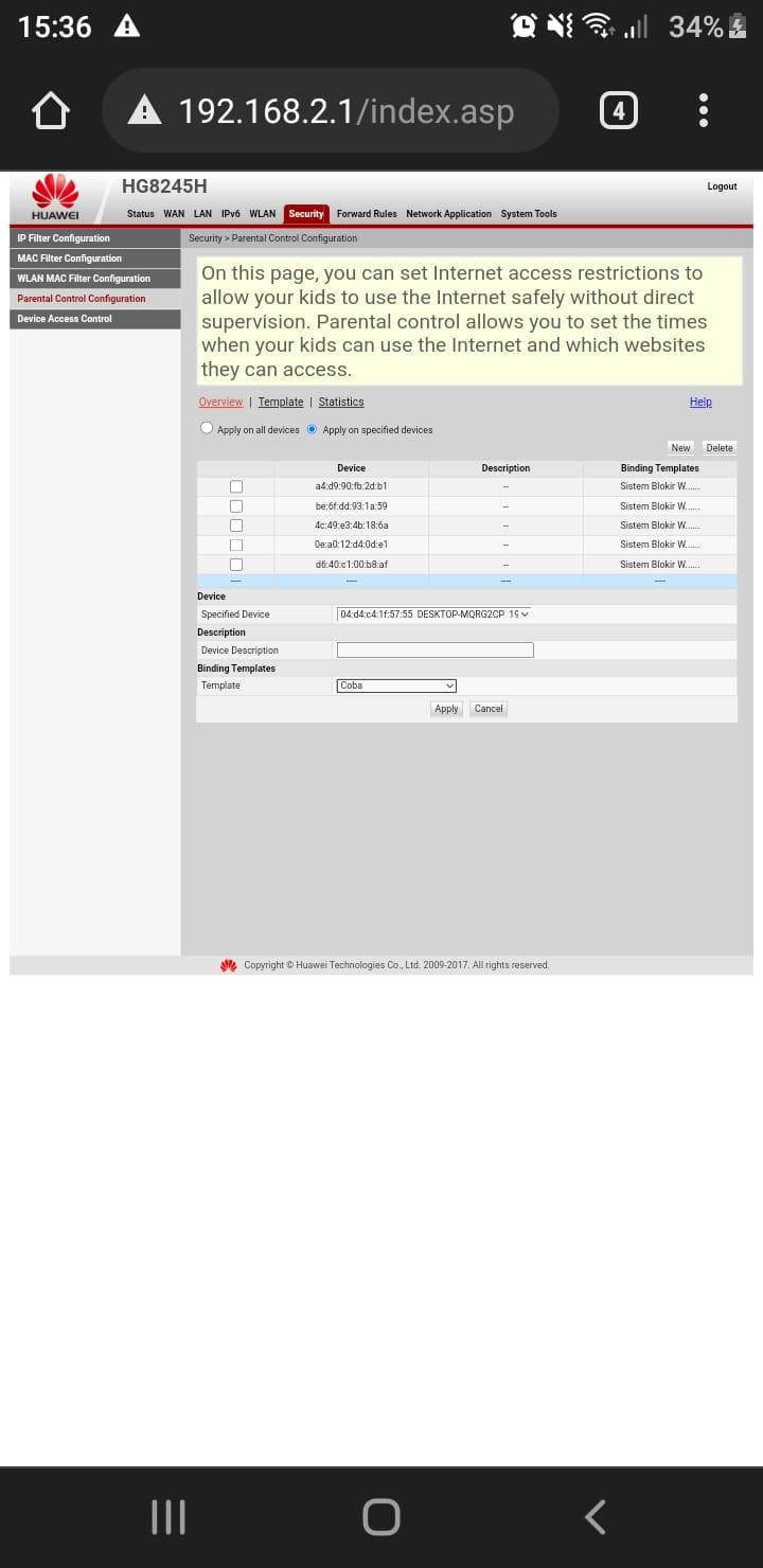 Cara setting parental control di modem Huawei dengan android – BMD ...