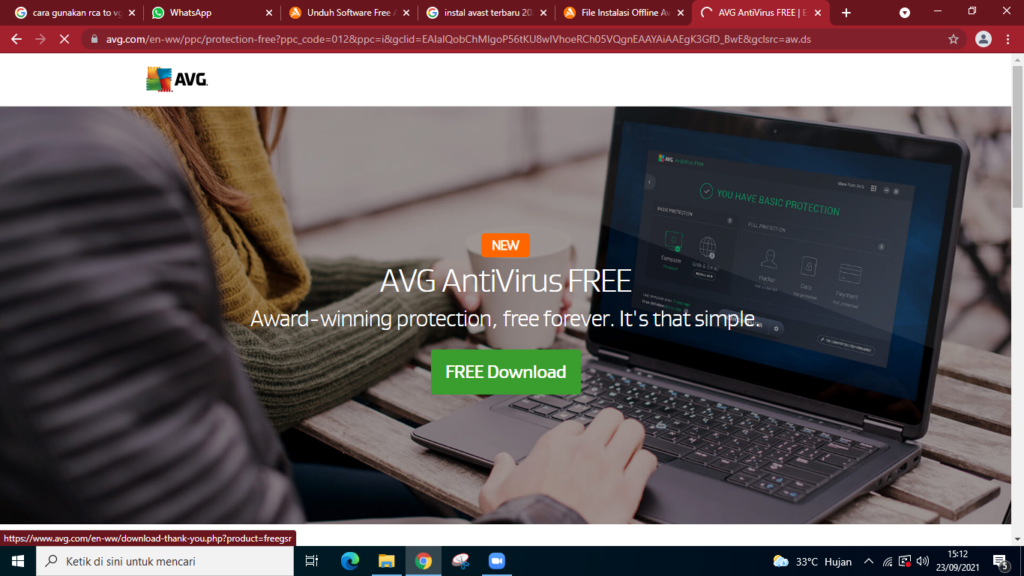 Cara install software AVG Terbaru Di Komputer Windows 10