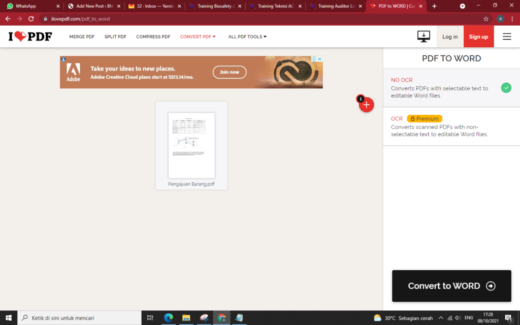 Cara Merubah file PDF ke Word Tanpa Harus Install Software Tambahan