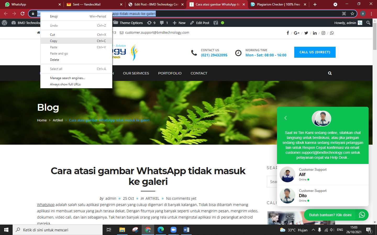 Cara cek plagiat pada website dengan mudah dan benar di windows 10